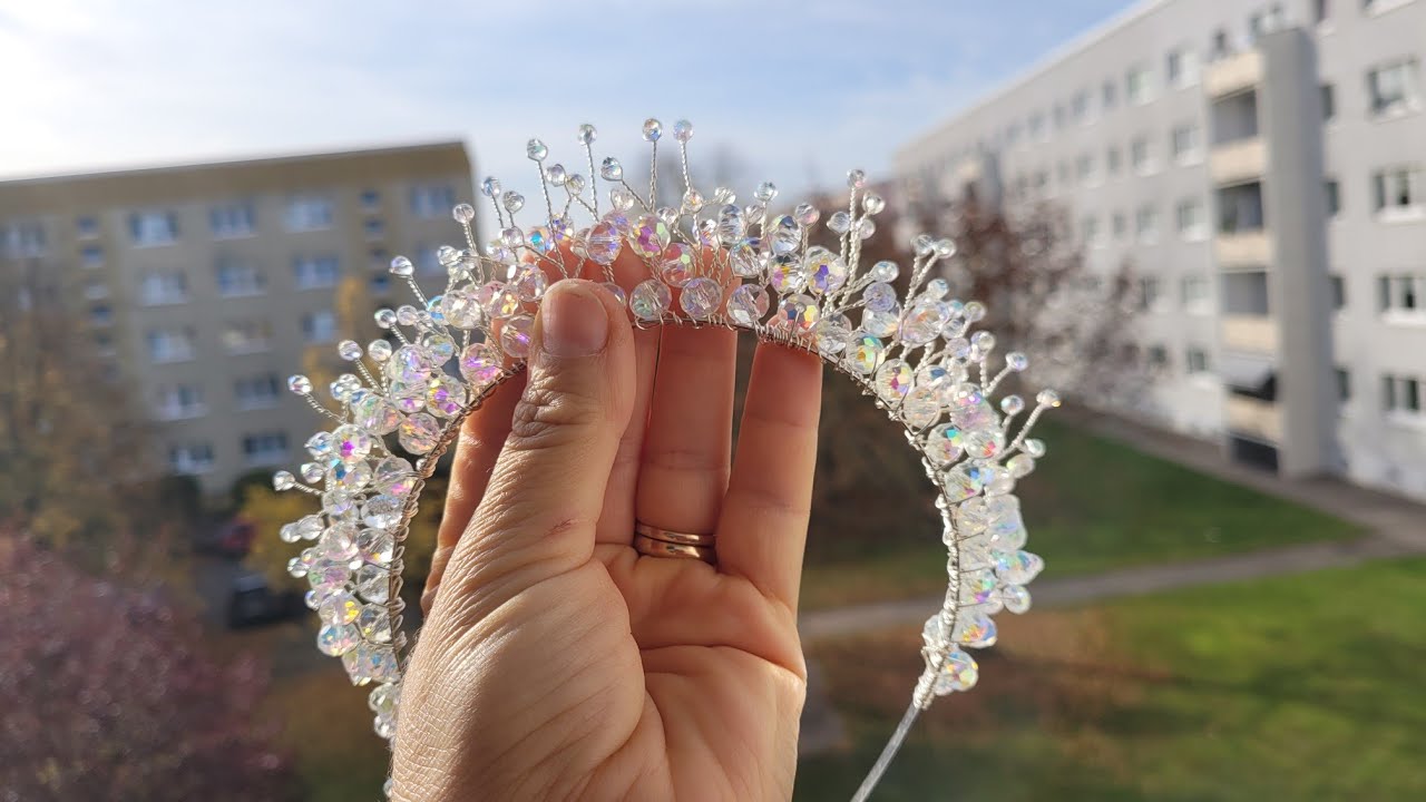 Tutorial si te bejme kurore per nuse ,Haarreif selber machen, punime me ...