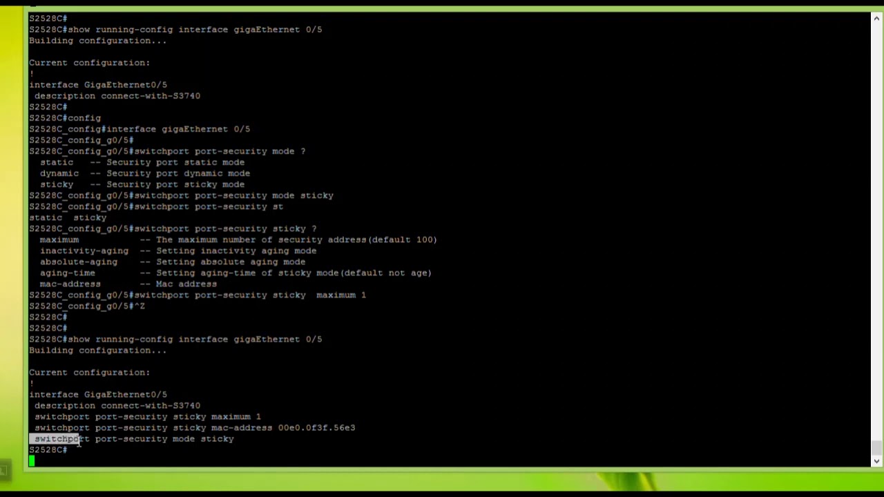 Port Security MAC Sticky on bdcom olt - YouTube