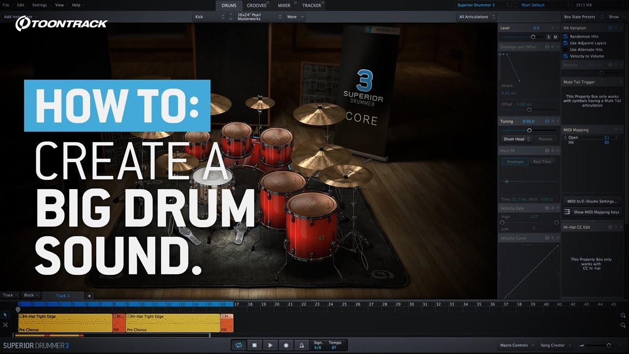 Superior Drummer 3: How to create a big drum sound using the compressor ...