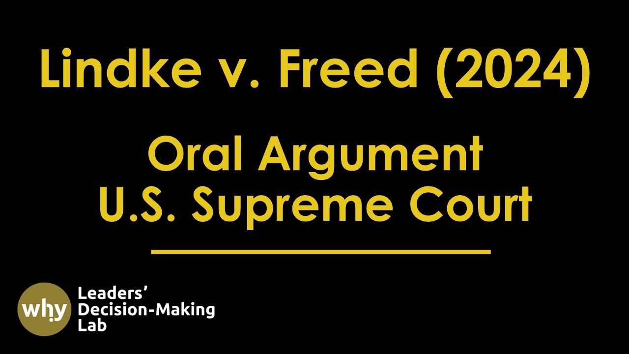 Lindke v. Freed (2024) Oral argument | U.S. Supreme Court | Public ...