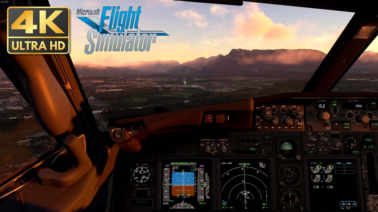 MSFS2020 | PMDG 737-800 | Boeing 737 Wonderful Sunset Landing at LOWS ...