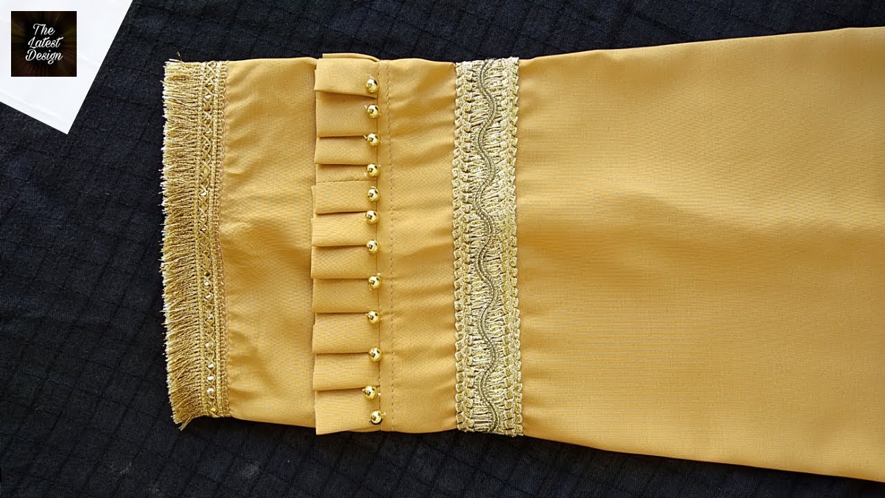 Beautiful trouser design with pearls and lace | The Latest Design - YouTube