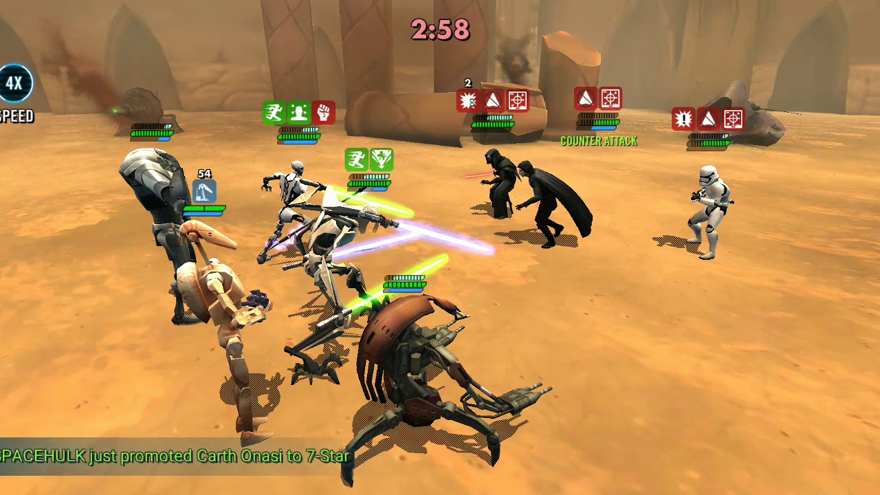 SWGOH low gear GG vs. KRU - YouTube