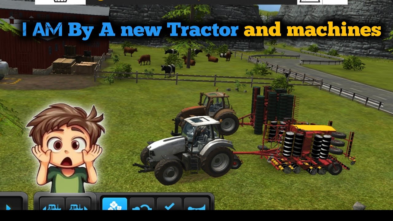 I Am By A New Tractor and Machines in Farming Simulator 16 Game - YouTube