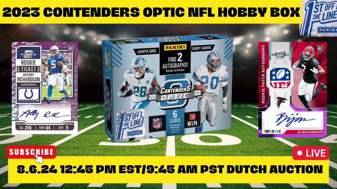 FOTL 2023 Panini Contenders Optic NFL Trading Card Box Dutch Auction ...