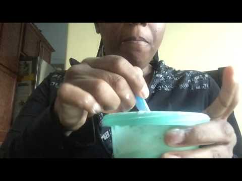 Eating corn starch with baking powder - YouTube