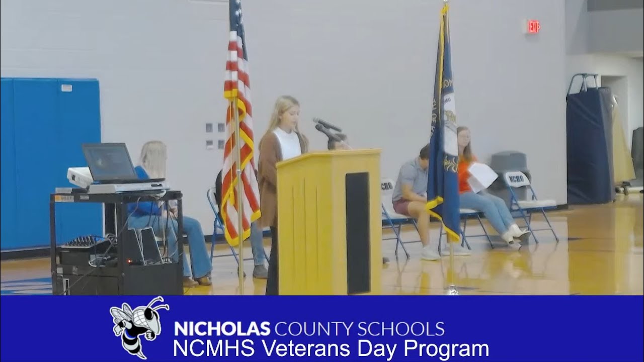 Nicholas County Middle & High School Veterans Day Program - YouTube