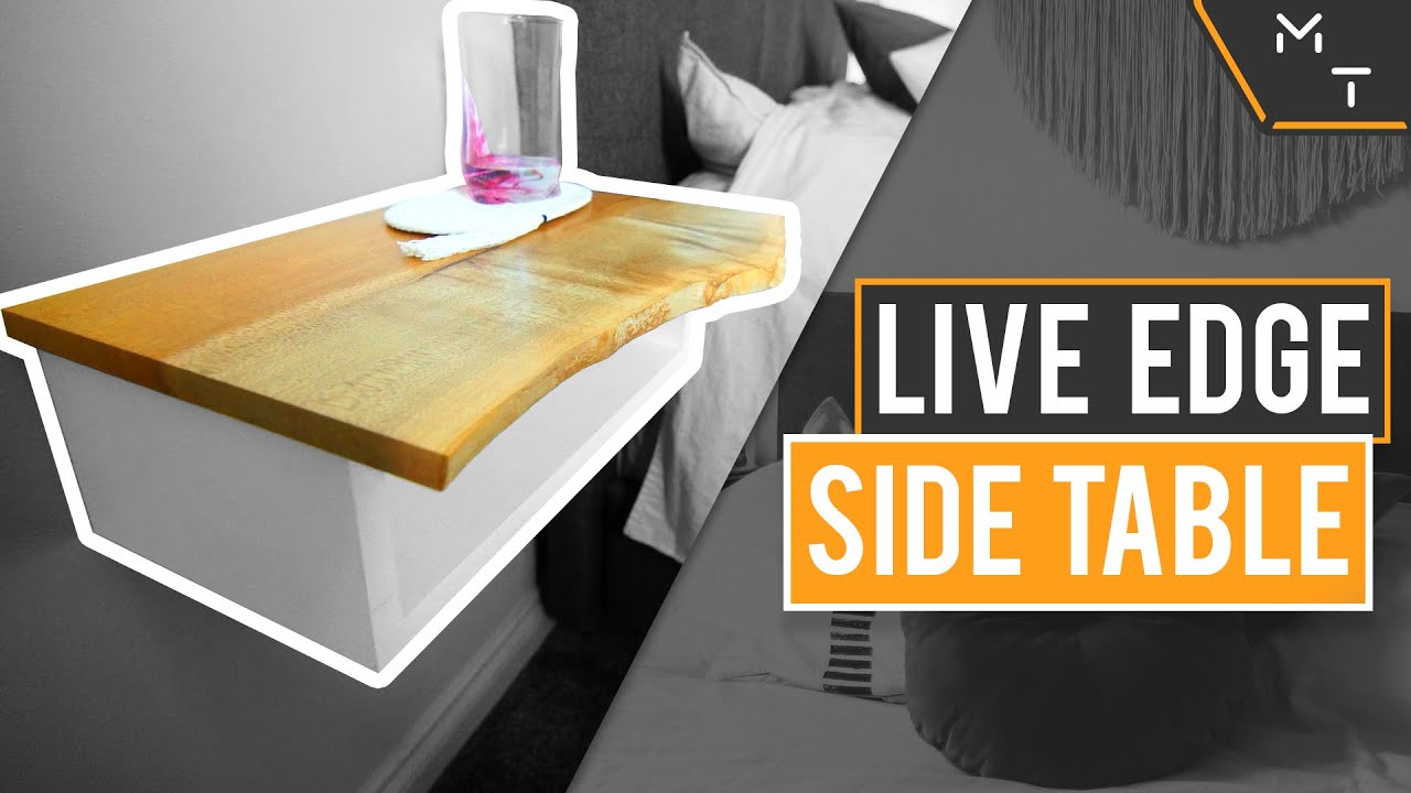 DIY : Floating Live Edge Side Table : How To. - YouTube
