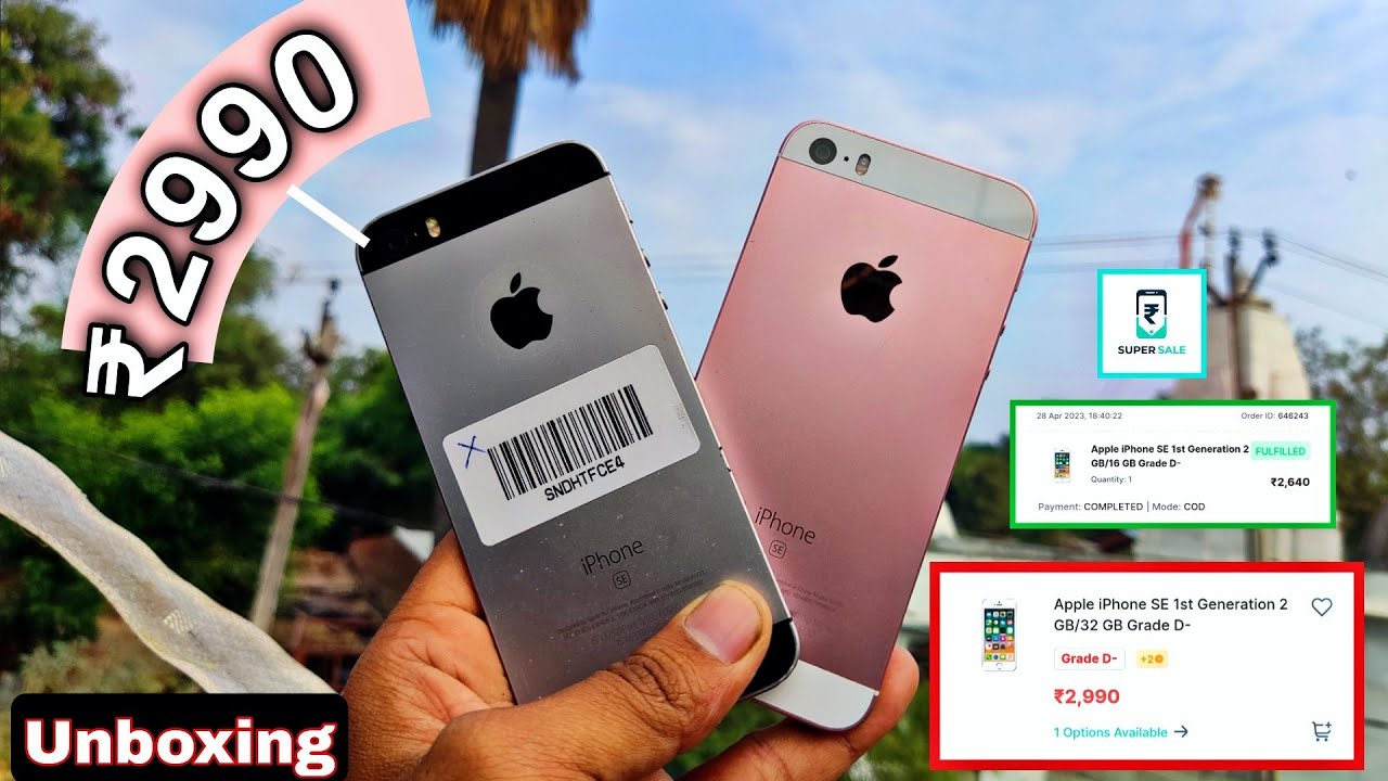 Cashify iPhone se 1st gen ₹2990 😳 _Grade D-_Cashify super sale_#refurbishedphone #unboxing # ...