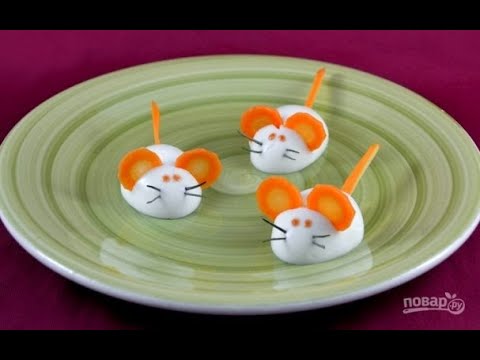 Boiled egg mice - YouTube