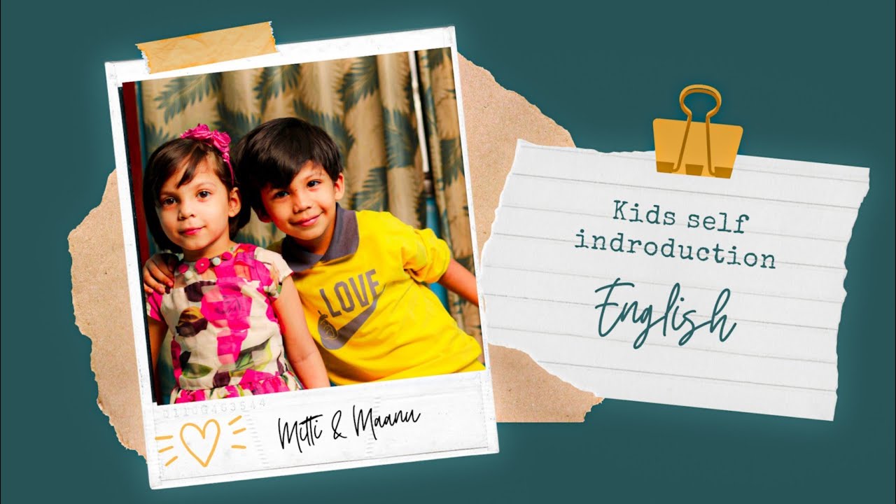Kids self introduction in English|| Myself for kids || introduce ...