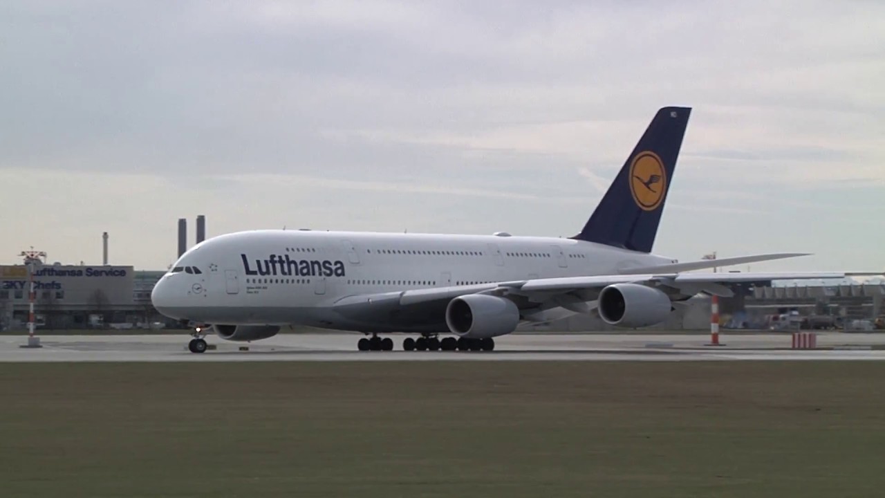 Lufthansaflug LH452 München - Los Angeles Airbus A380 - YouTube