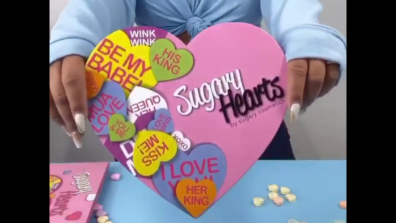 SUGARY COSMETICS SUGARY HEARTS SCENTED PALETTE CONVERSATION HEARTS ...
