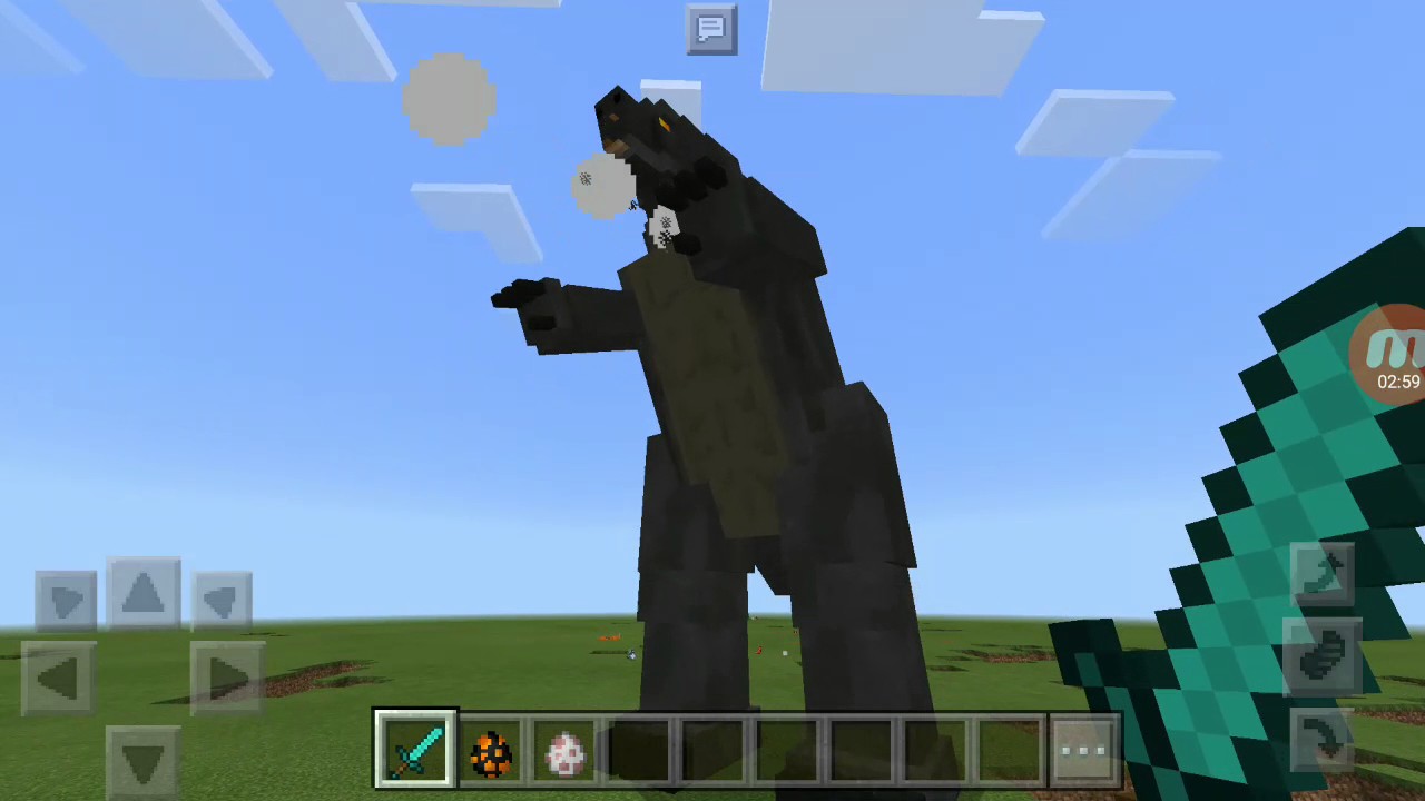 How to spawn Godzilla in Minecraft pe - YouTube