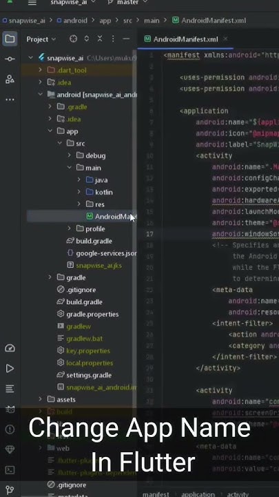 Change your app name in flutter, simple way to change. #coding #flutterappname #flutter - YouTube