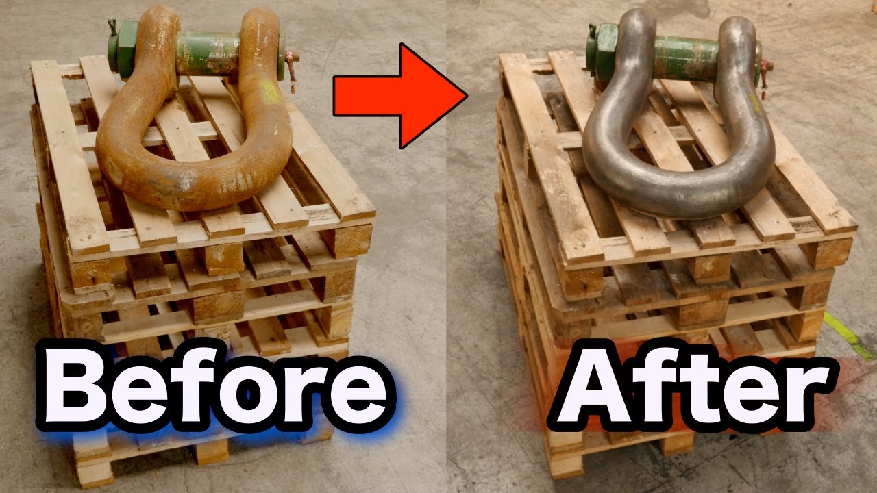 Big Rusty Shackle - Rust Removal - DIY Restoration - YouTube