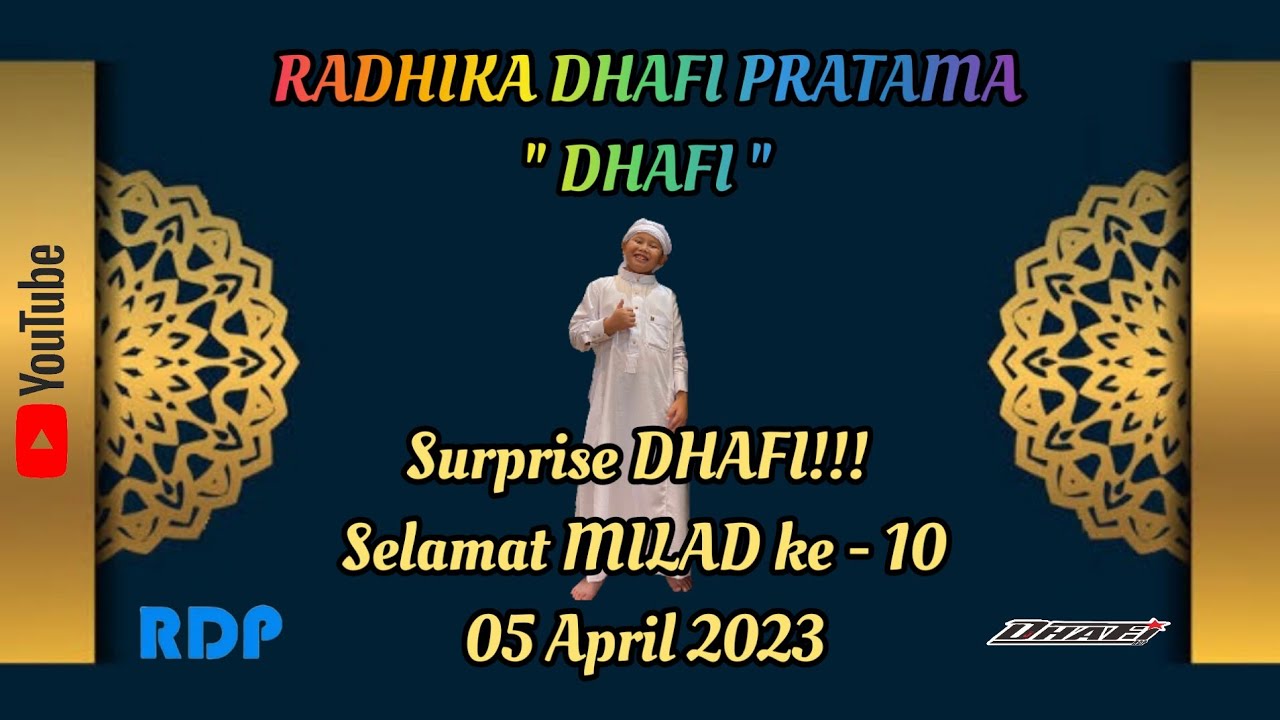 SURPRISE DHAFI!!! Selamat MILAD ke-10 #viral #milad #trending # ...