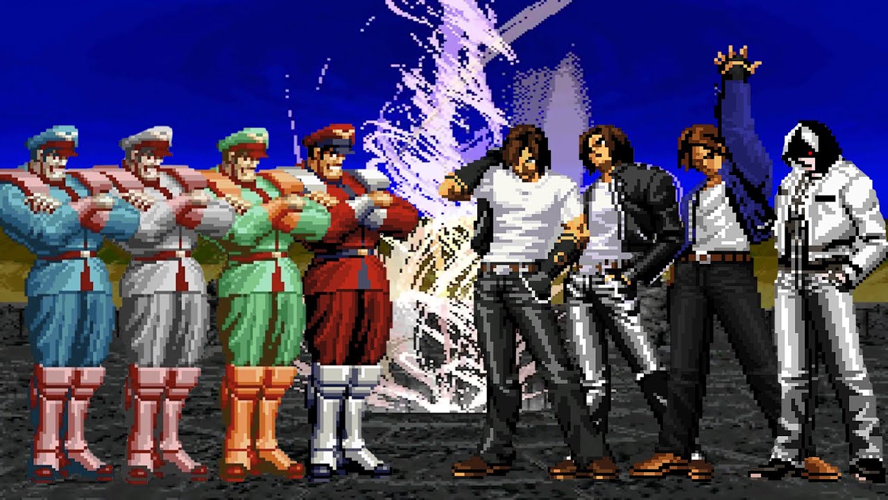 [KOF Mugen] M.Bison Team vs Kyo Kusanagi Team - YouTube