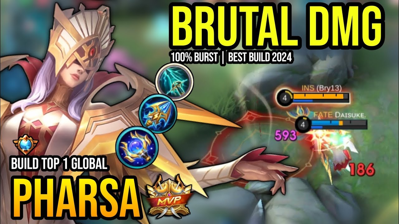 PHARSA BEST BUILD 2024 | BUILD TOP GLOBAL PHARSA GAMEPLAY | MOBILE ...