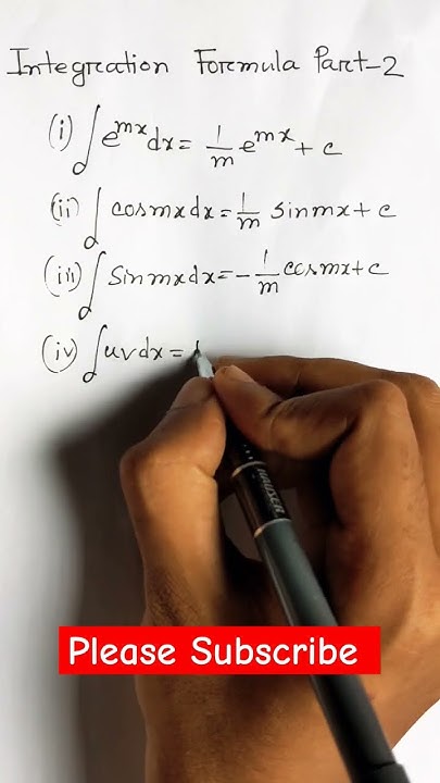 Integration Formula Part 2 - YouTube