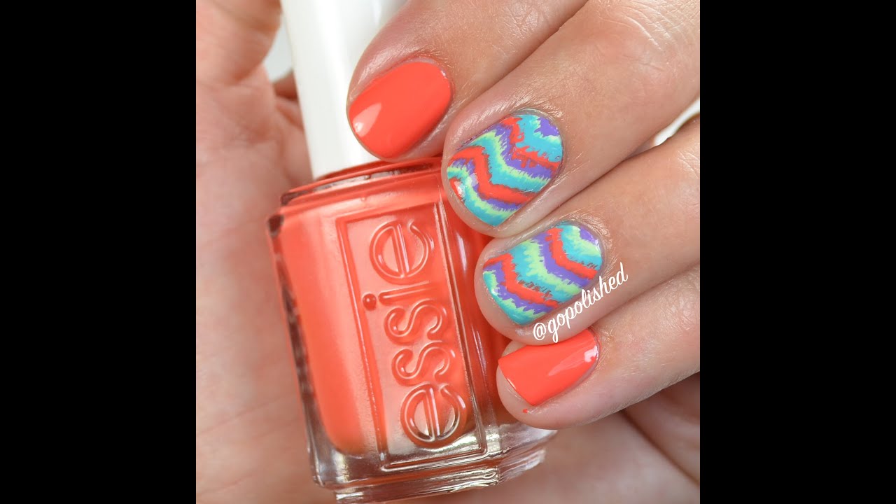 Nail Tutorial: Streaky Zig Zag - YouTube