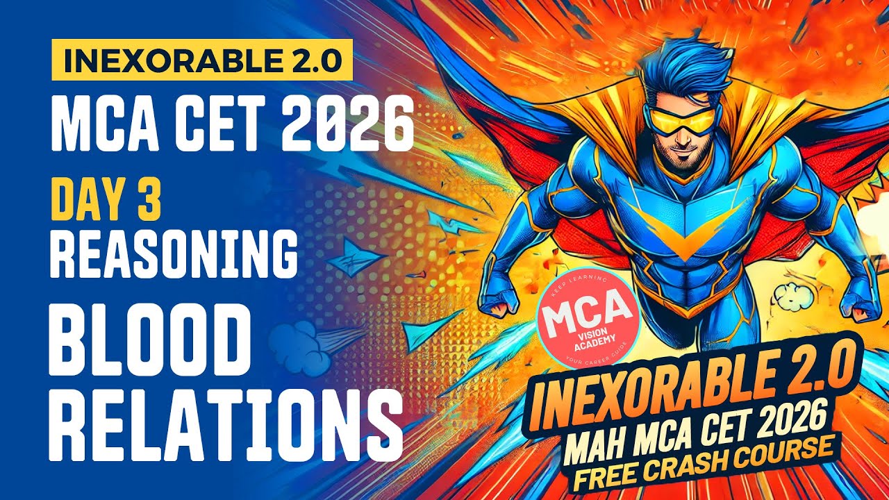 Reasoning Blood Relations Day 3 MCA CET 2026 Crash Course🔥 INEXORABLE ...