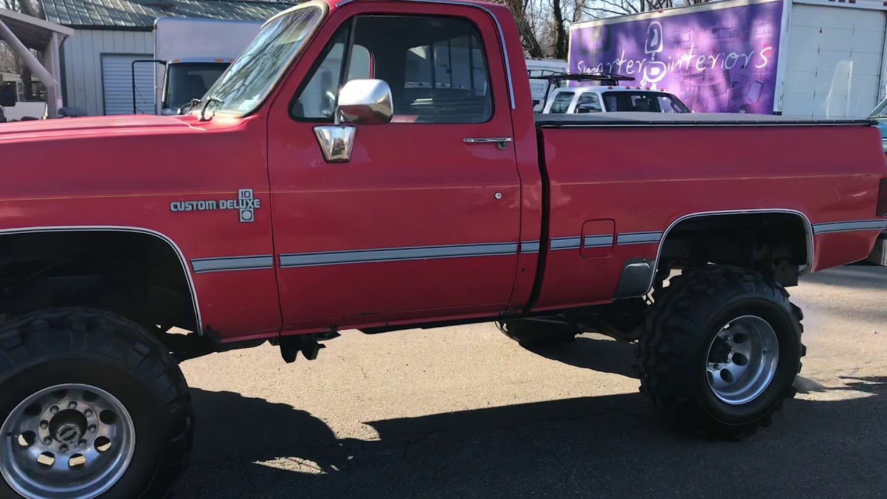 Lifted 1986 Chevrolet C/K10. 8 lug conversion - YouTube