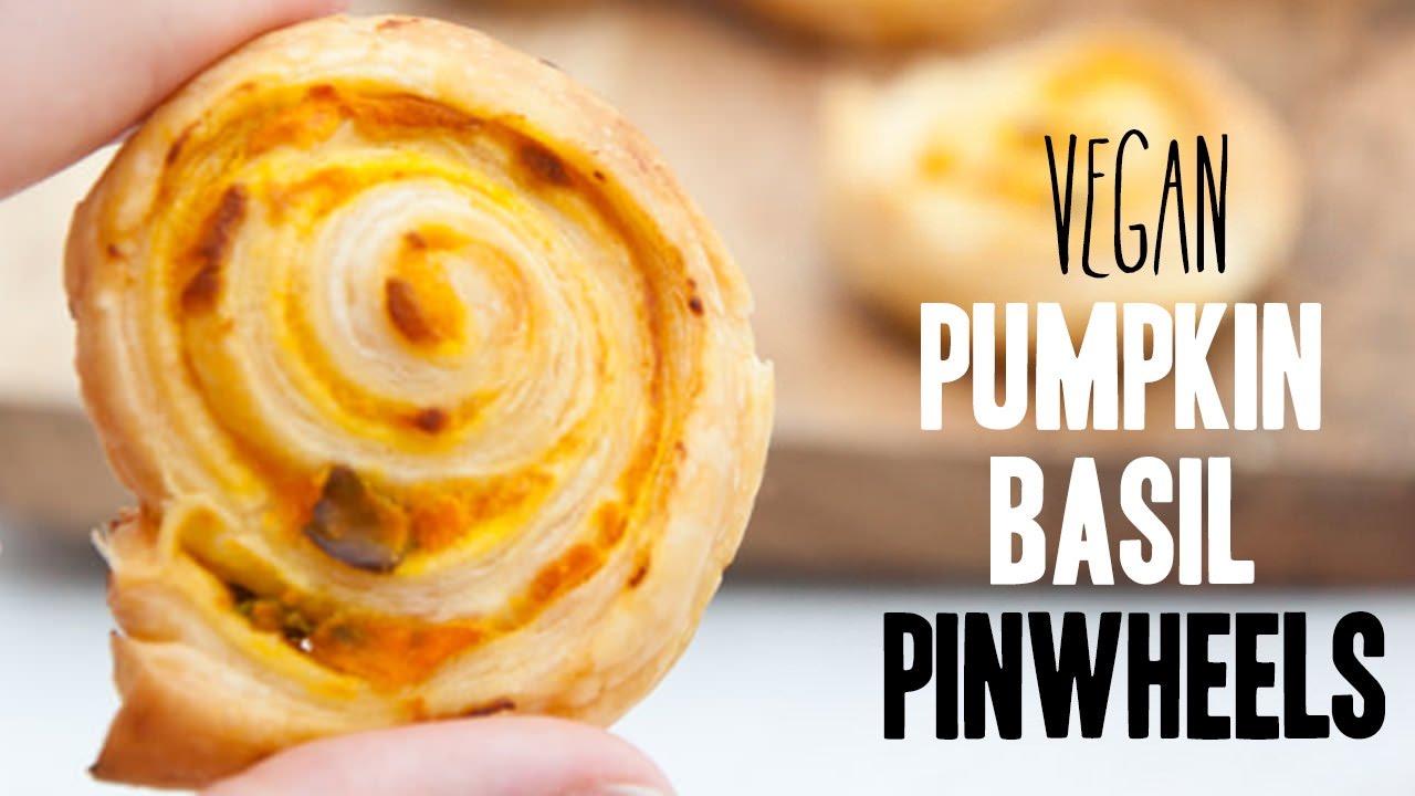Vegan Pumpkin Basil Pinwheels | Perfect party food! - YouTube