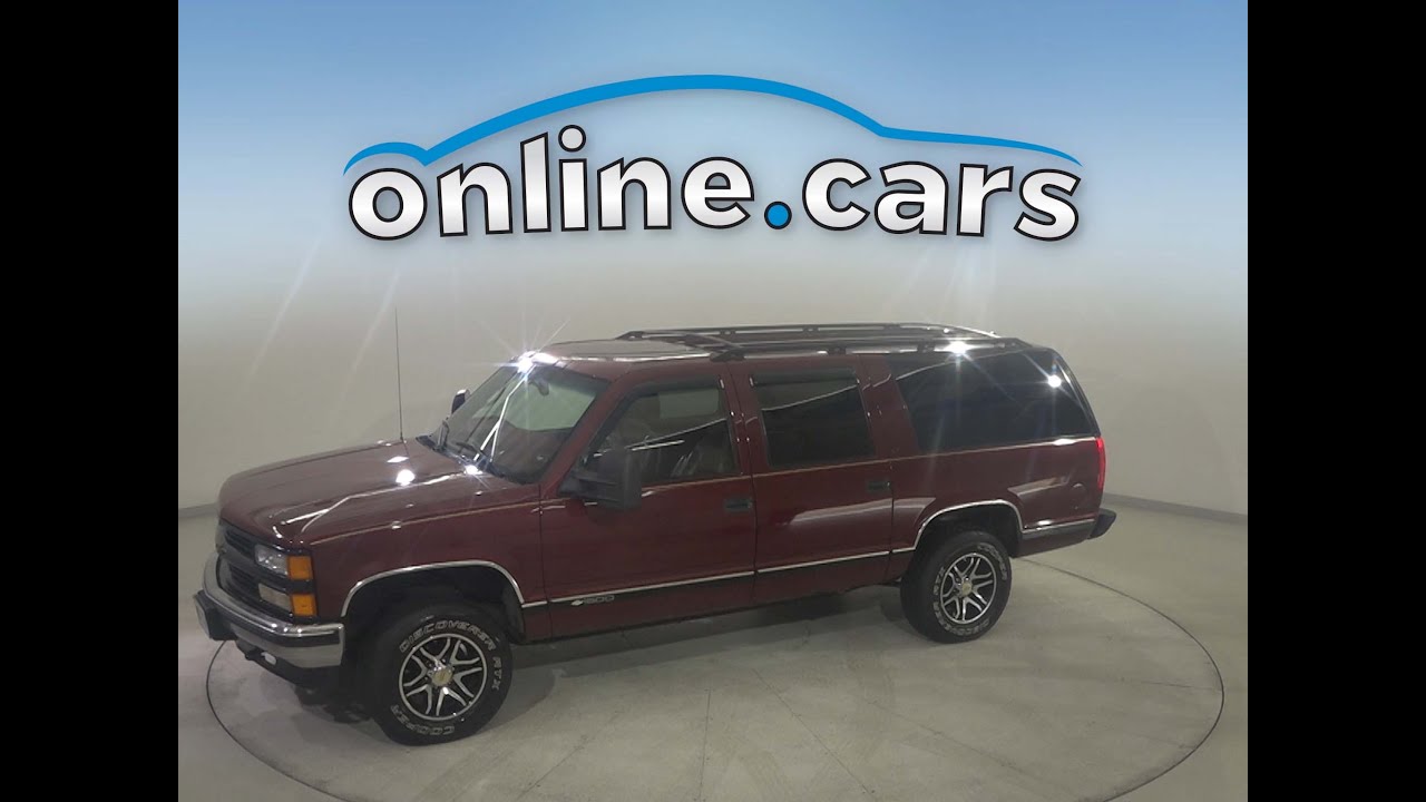 A40856GT Used 1998 Chevrolet Suburban Red SUV Test Drive, Review, For ...