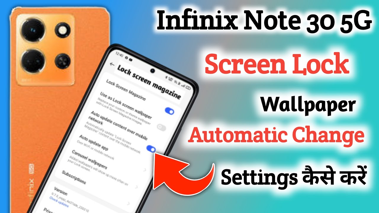 Infinix note 30 5g lock screen wallpaper change, Infinix note 30 Lock ...