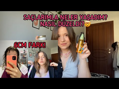 YANAN SAÇLARIMI NASIL SAĞLIKLI UZATTIM? 🤯 | Saçlarımla yaşadığım serüven!