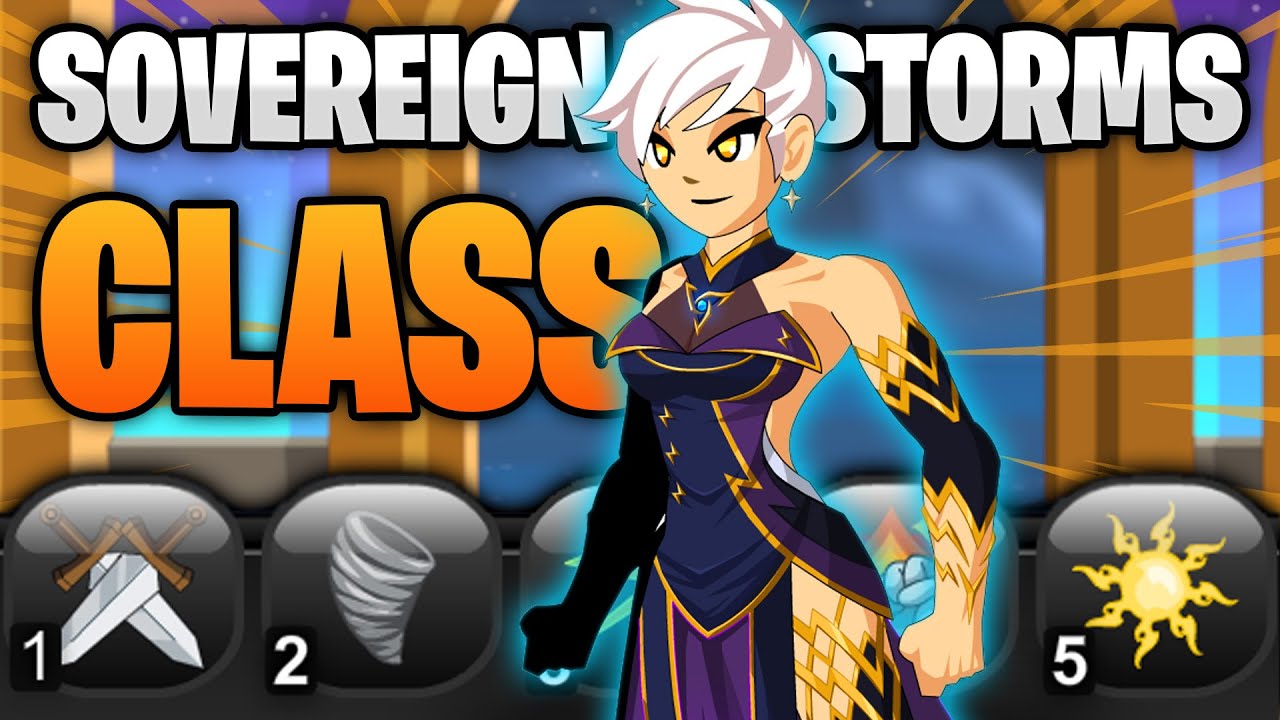 How to get/farm Sovereign of Storm Class! FULL GUIDE New Free AQW Class ...