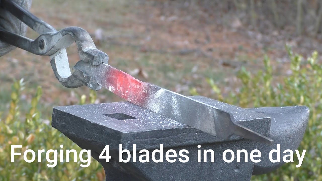 Forging 4 Blades in One Day - YouTube
