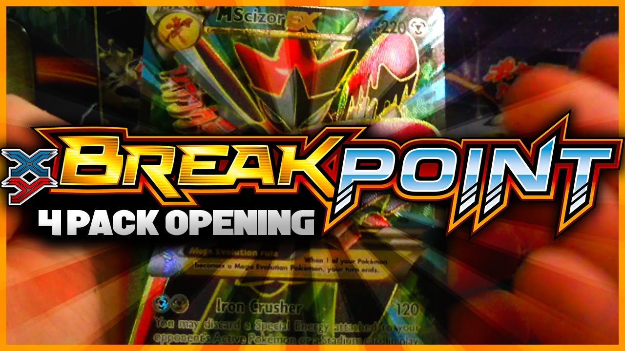 BREAKPoint!!" - 4 Pack Opening - "CARD UPSIDE DOWN?!?" (Pokemon TCG ...