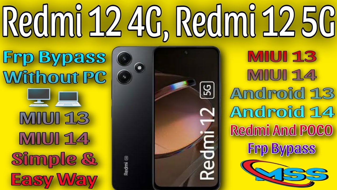 Redmi 12 5G Frp Bypass MIUI 14 | Redmi 12 5G Frp Bypass Hyperos | Redmi ...