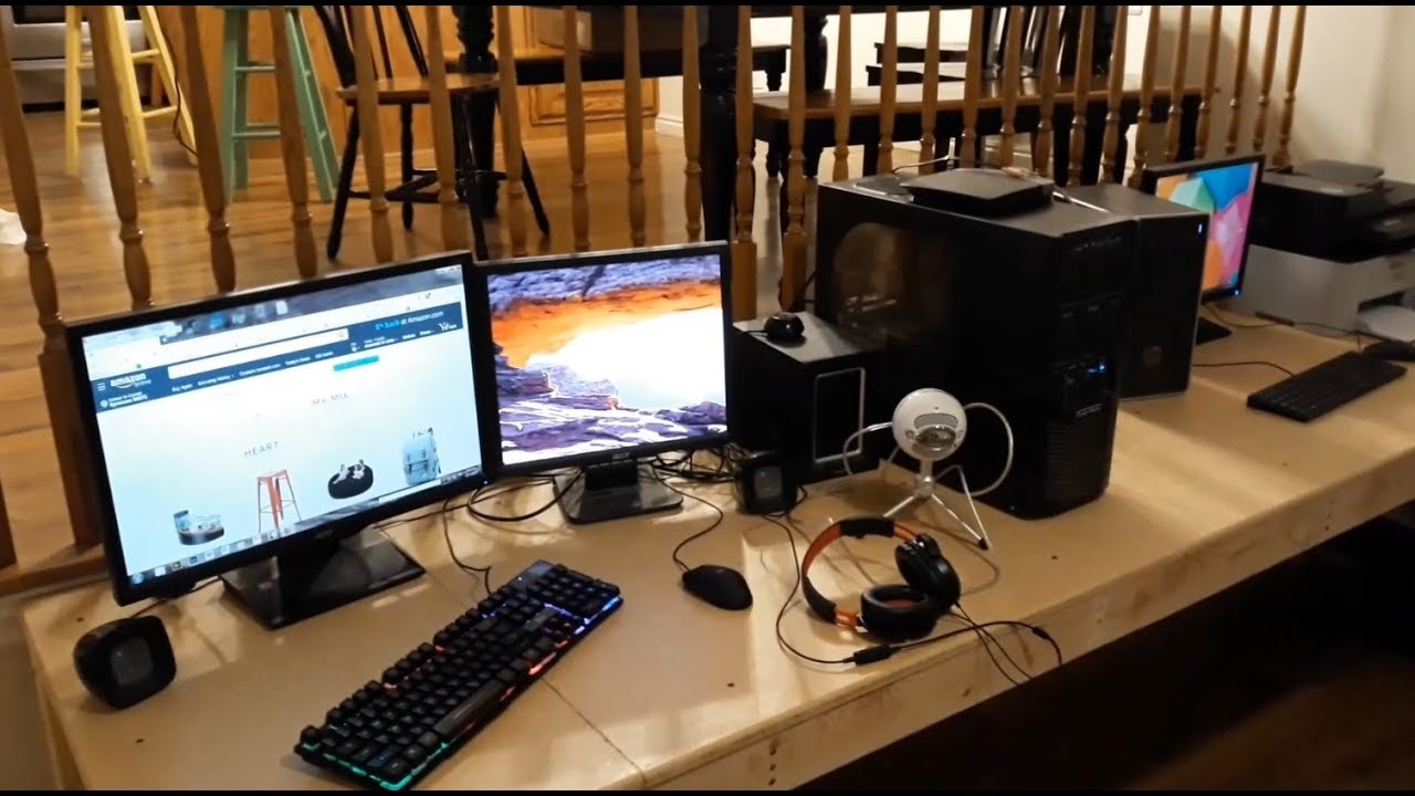 Quick and Dirty DIY Computer Desk - YouTube