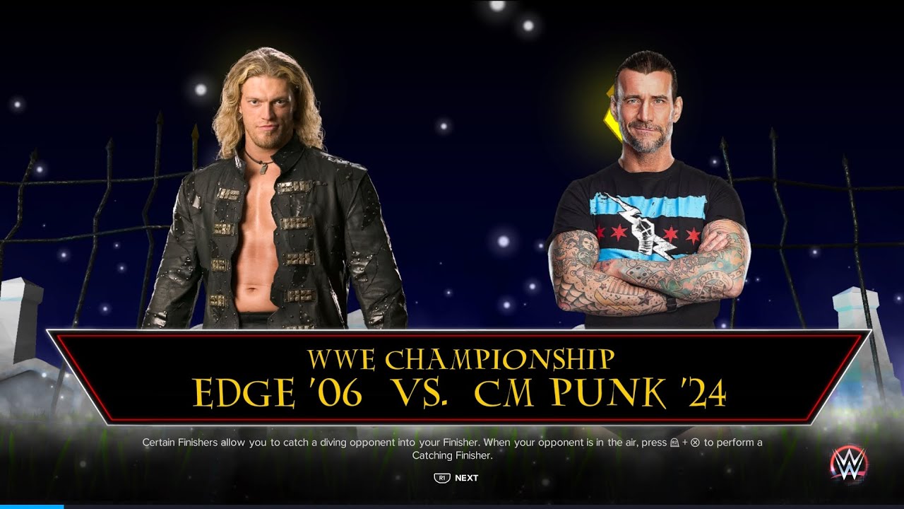 WWE 2k23 PS5 Edge Vs CM Punk Championship Match - YouTube