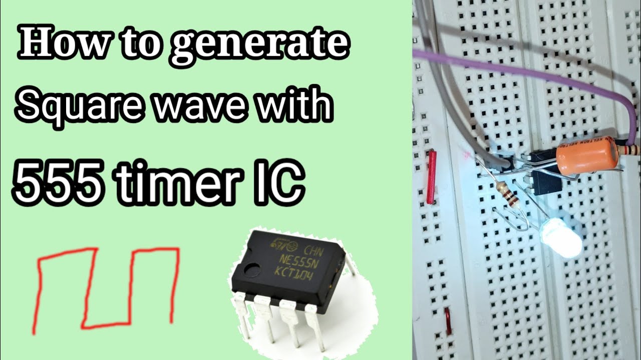 Square wave with 555 ic || or clock pulse generator .. - YouTube