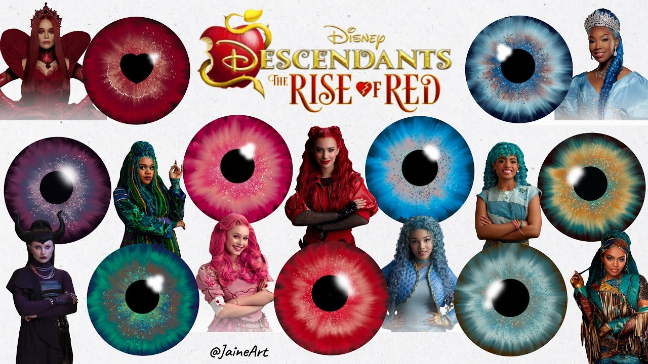 Descendants: The Rise of Red Eyes | Drawing Eyes with colors palette of ...