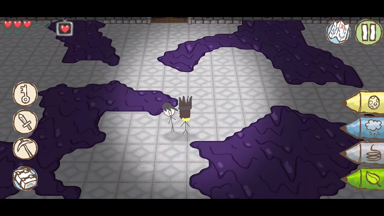 Draw a stickman epic Jack and Mals went to Drawn Below part 3 - YouTube