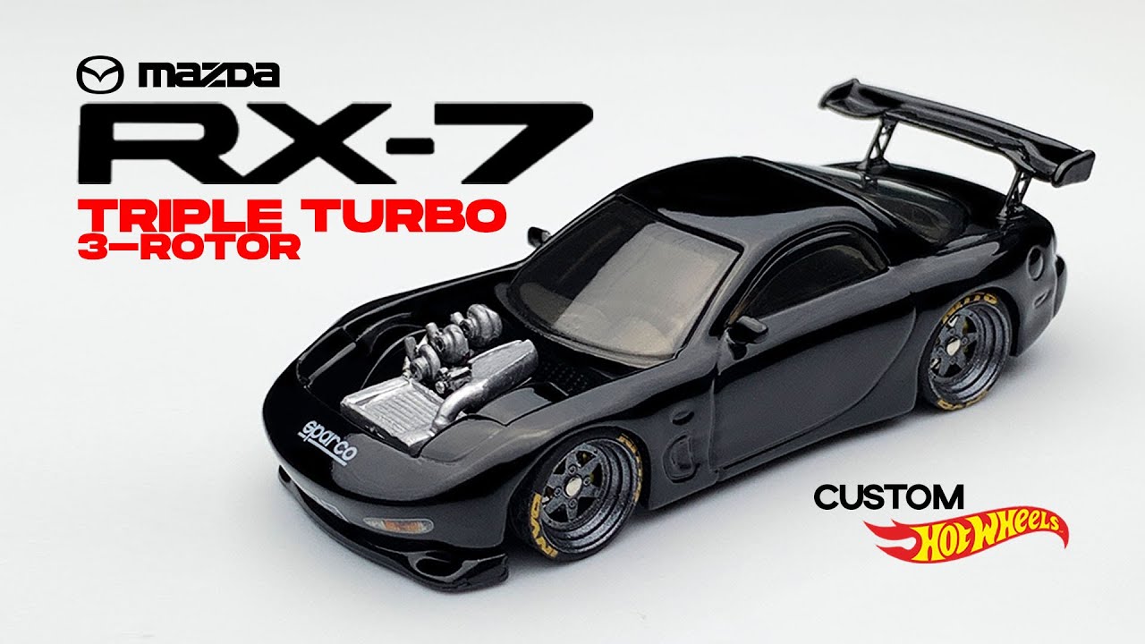 RX-7 Triple Turbo 3-Rotor Custom Hot Wheels - YouTube