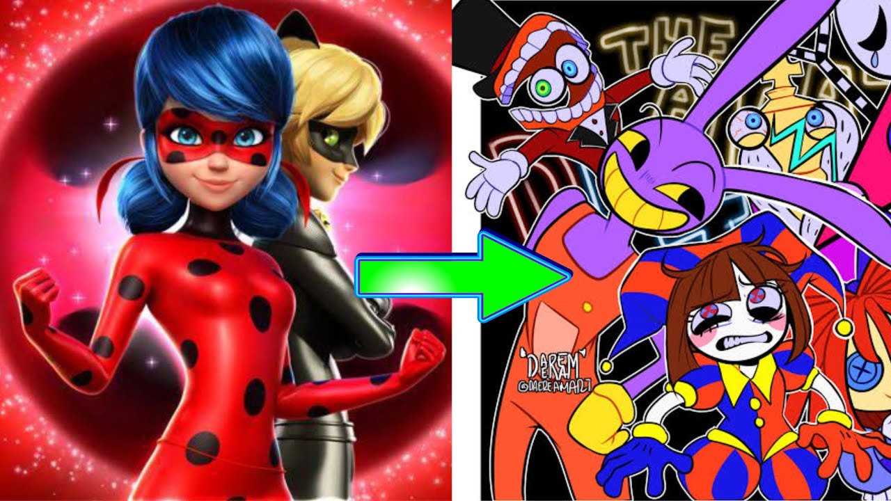 Miraculous ladybug All characters The Amazing Digital Circus - YouTube