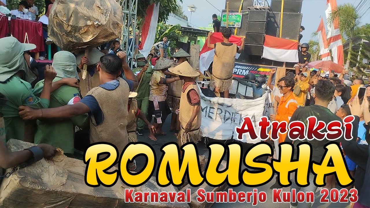 romusha penjajahan jepang karnaval sumberjo kulon - YouTube