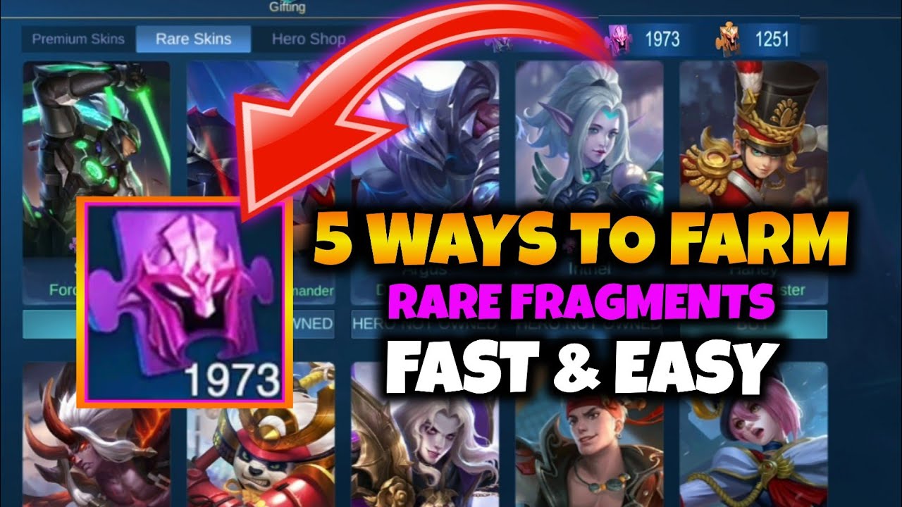 5 WAYS TO FARM RARE SKIN FRAGMENTS FASTER IN 2021 | MOBILE LEGENDS BANG ...