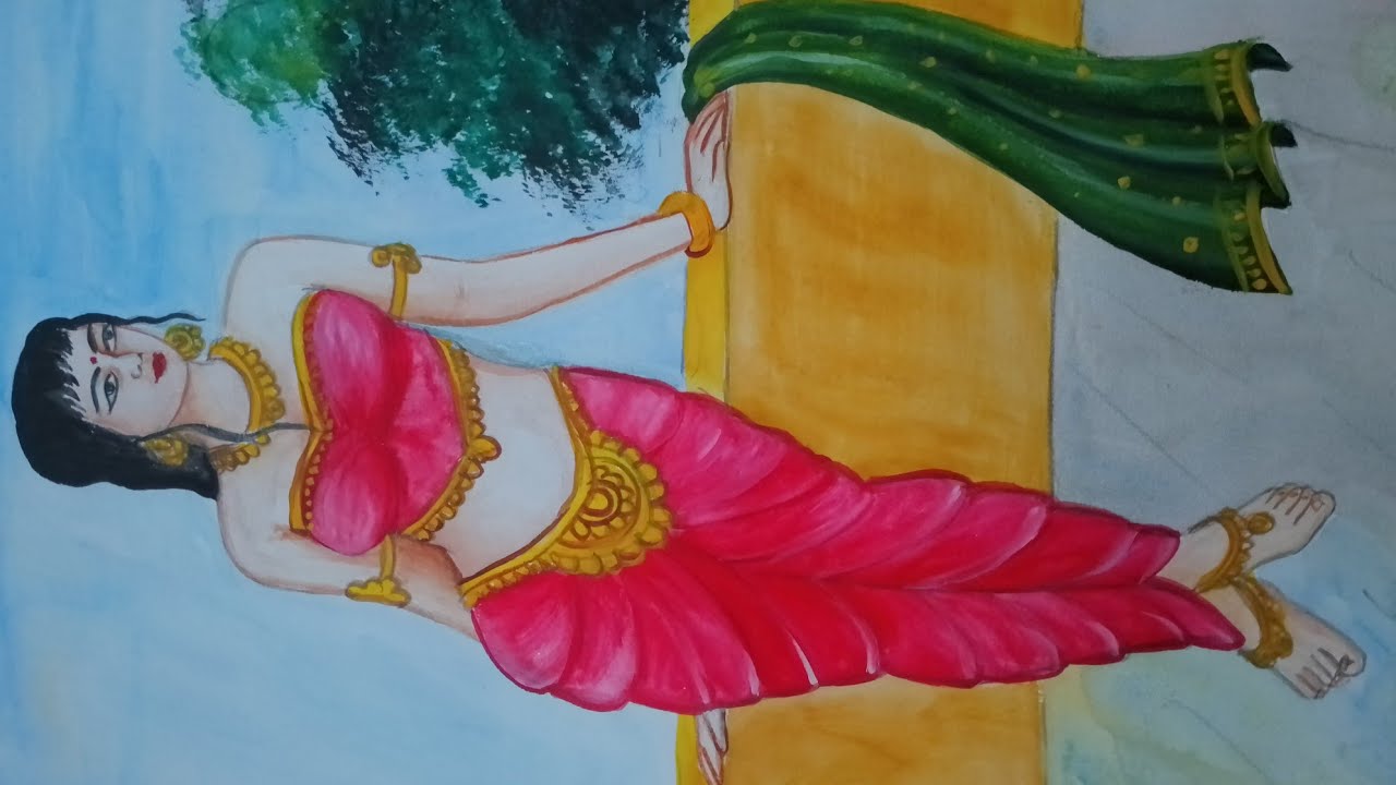 Khubsurat mahila//khadi mahila// Apsara//woman's DRAWING// beautiful ...