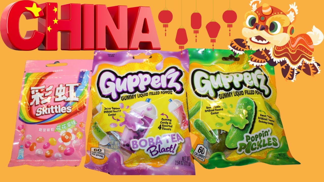 Candy From China: Skittles Floral & Fruity, Gupperz Boba Tea Blast ...