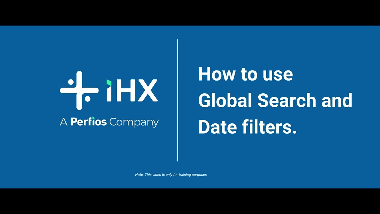 IHX - Global Search and Date filters - YouTube