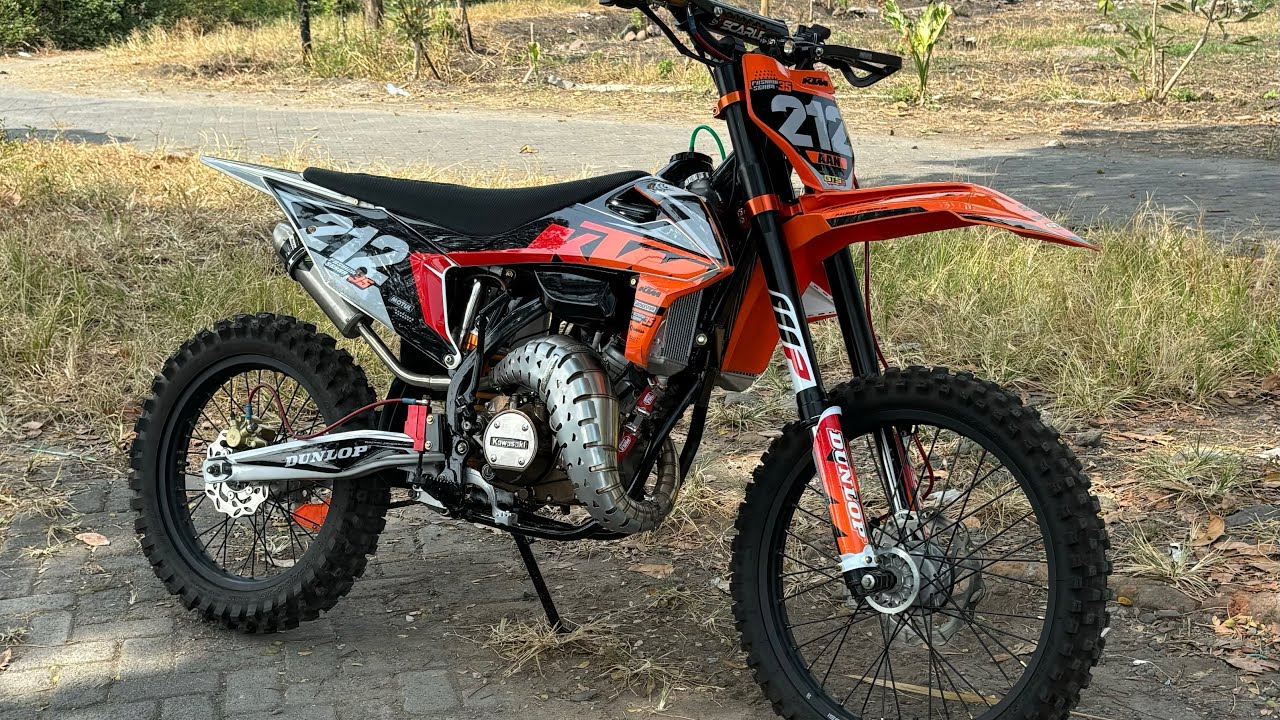 Modifikasi Ktm trail custom swap engine kawasaki ninja RR…. Part2 - YouTube