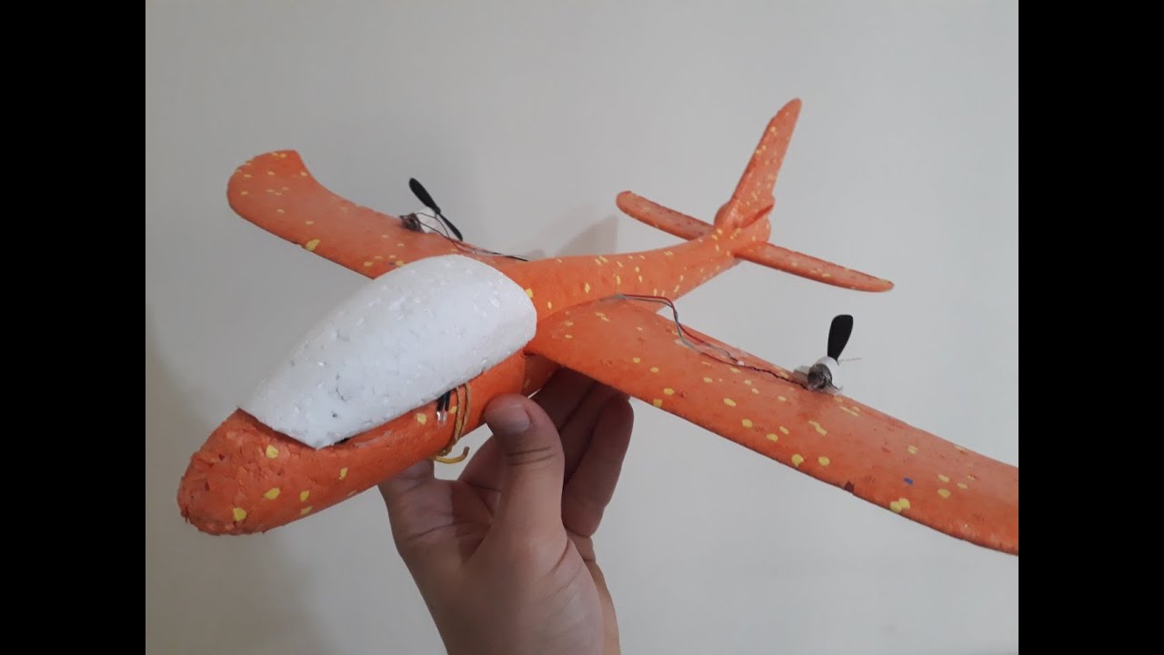Make a cheap DIY RC airplane suitable for kids pilots training - YouTube