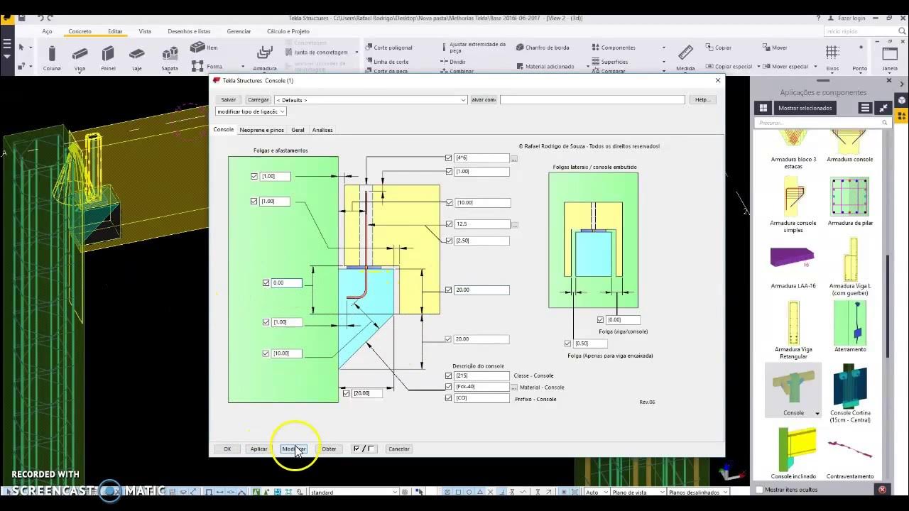 Custom Components - Facilidade em modelagem e detalhamento - Tekla Structures - YouTube